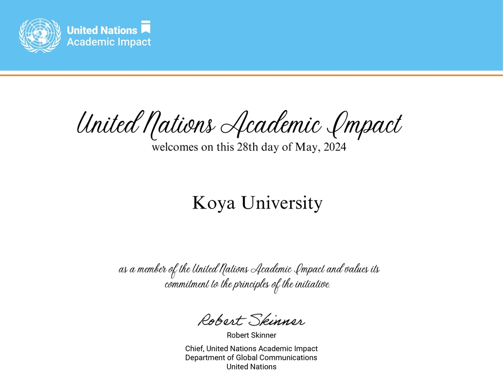 Koya University has Become a Member of the United Nations Academic ...